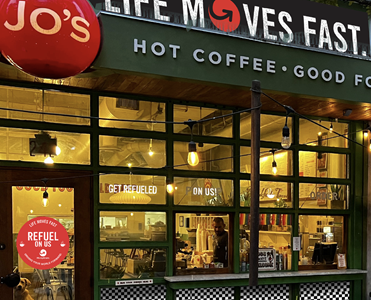 FREE COFFEE! - MoneyGram Haas F1 Team Takeover at Jo's Coffee in ...